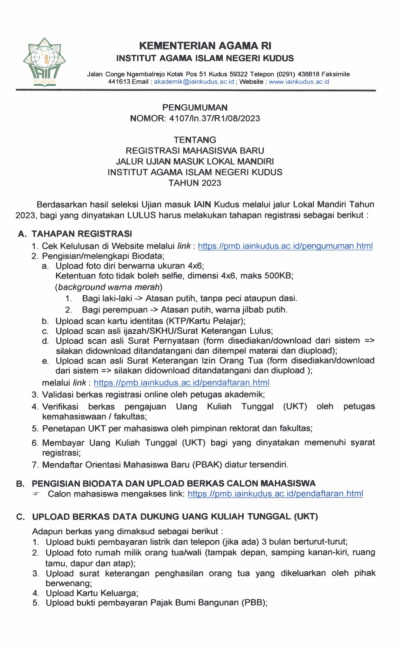 IAIN KUDUS | Institut Agama Islam Negeri Kudus