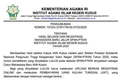 IAIN KUDUS | Institut Agama Islam Negeri Kudus
