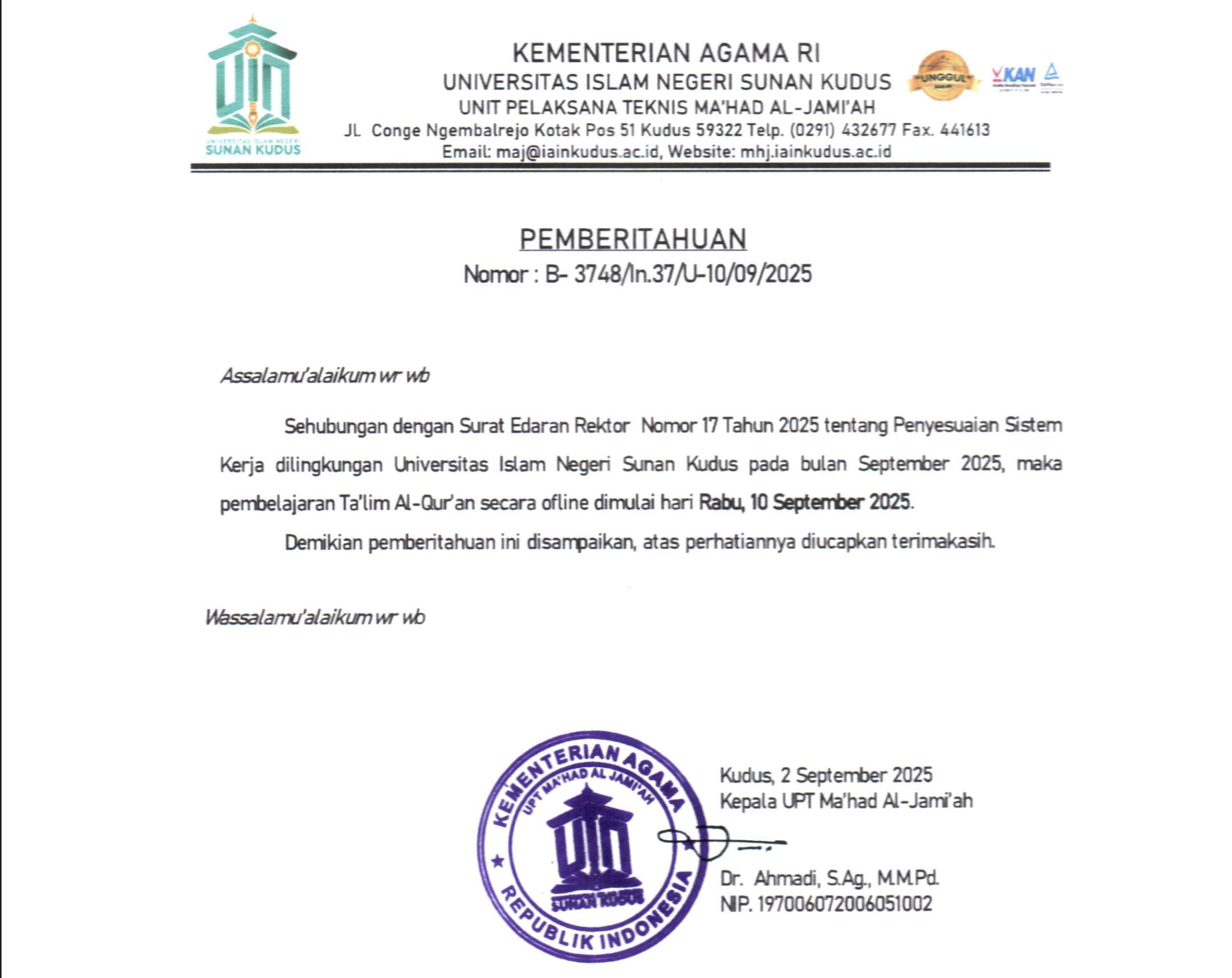 PRODI - IAIN Kudus